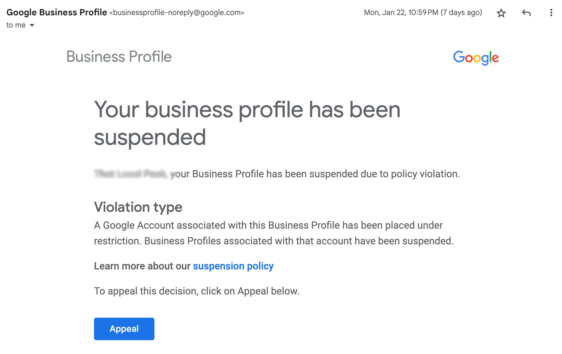 Why Your Google Profile Got Suspended (and How to Fix It)